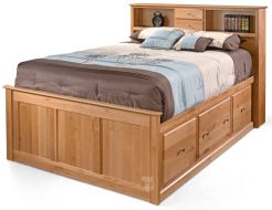 Solid Alder Wood Shaker 3 Drawer Extra Long Twin Storage Bed in Sand ...